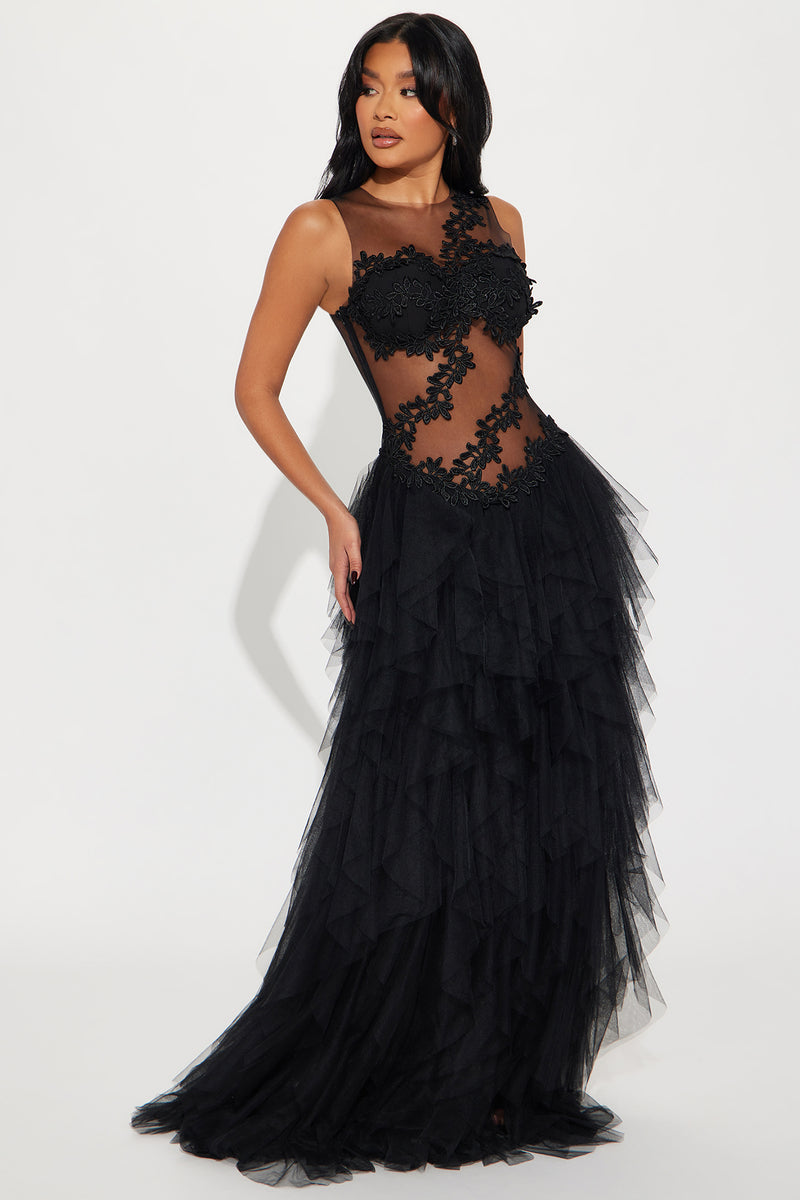Kendra Gown Black Fashion Nova Dresses Fashion Nova