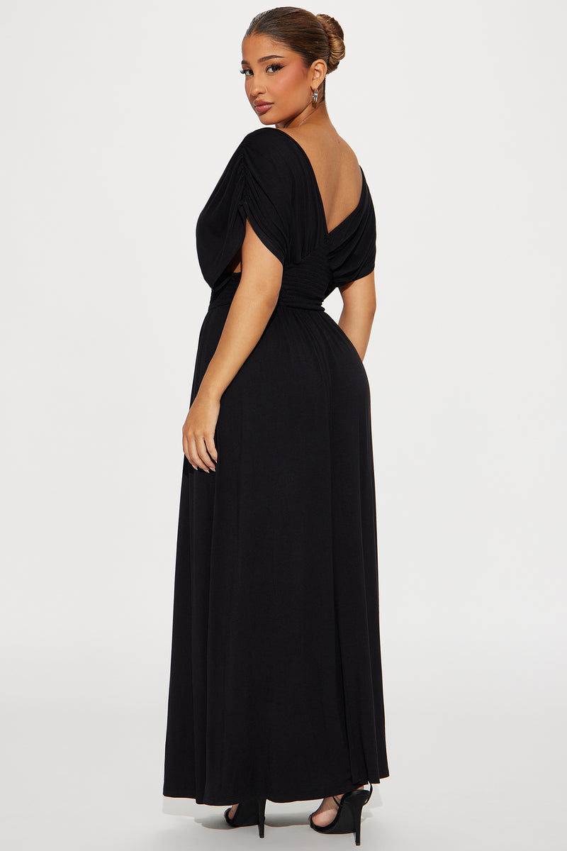 Eva Ruched Maxi Dress Black Fashion Nova Dresses Fashion Nova