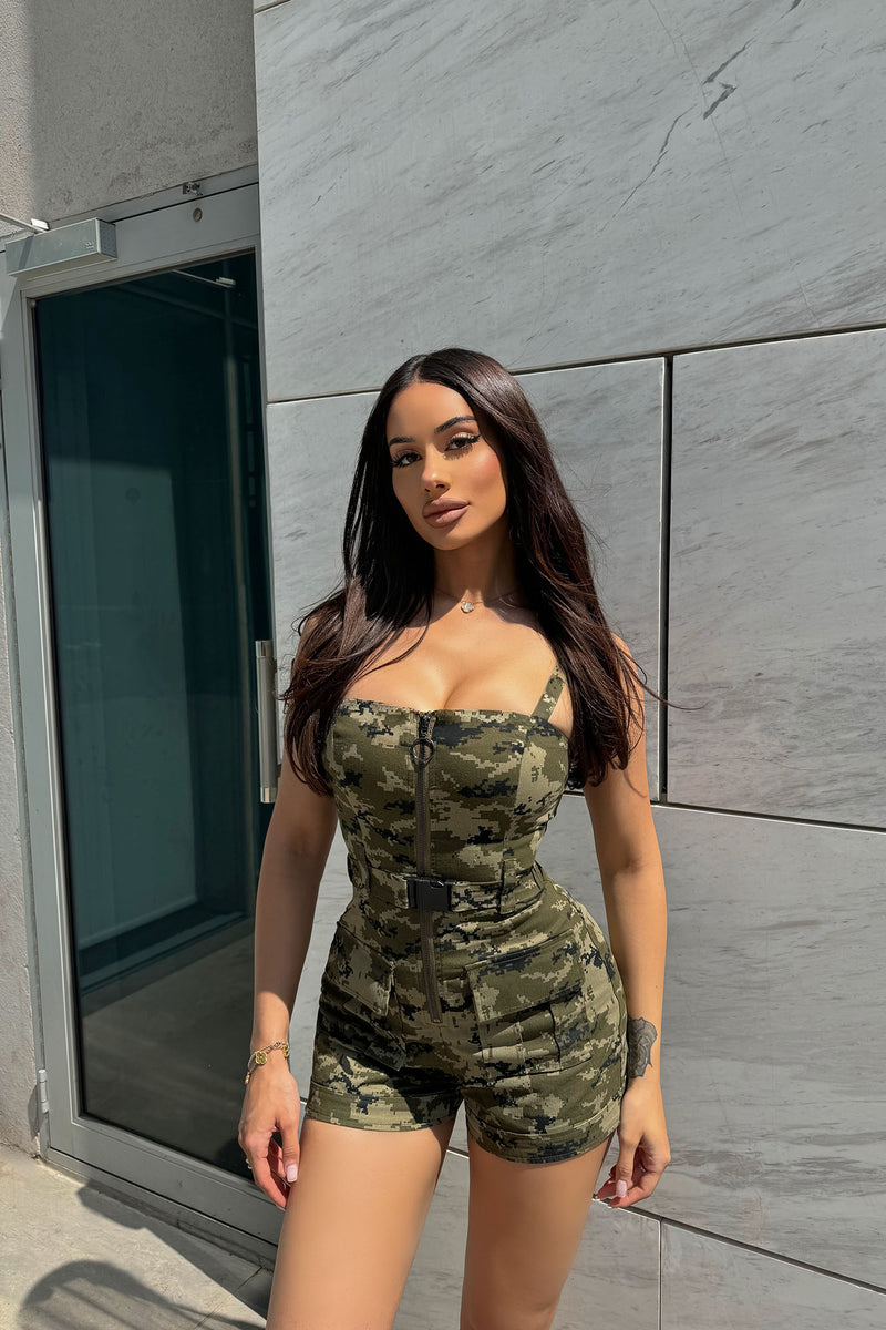 Kenzy Romper - Olive/combo | Fashion Nova, Rompers | Fashion Nova