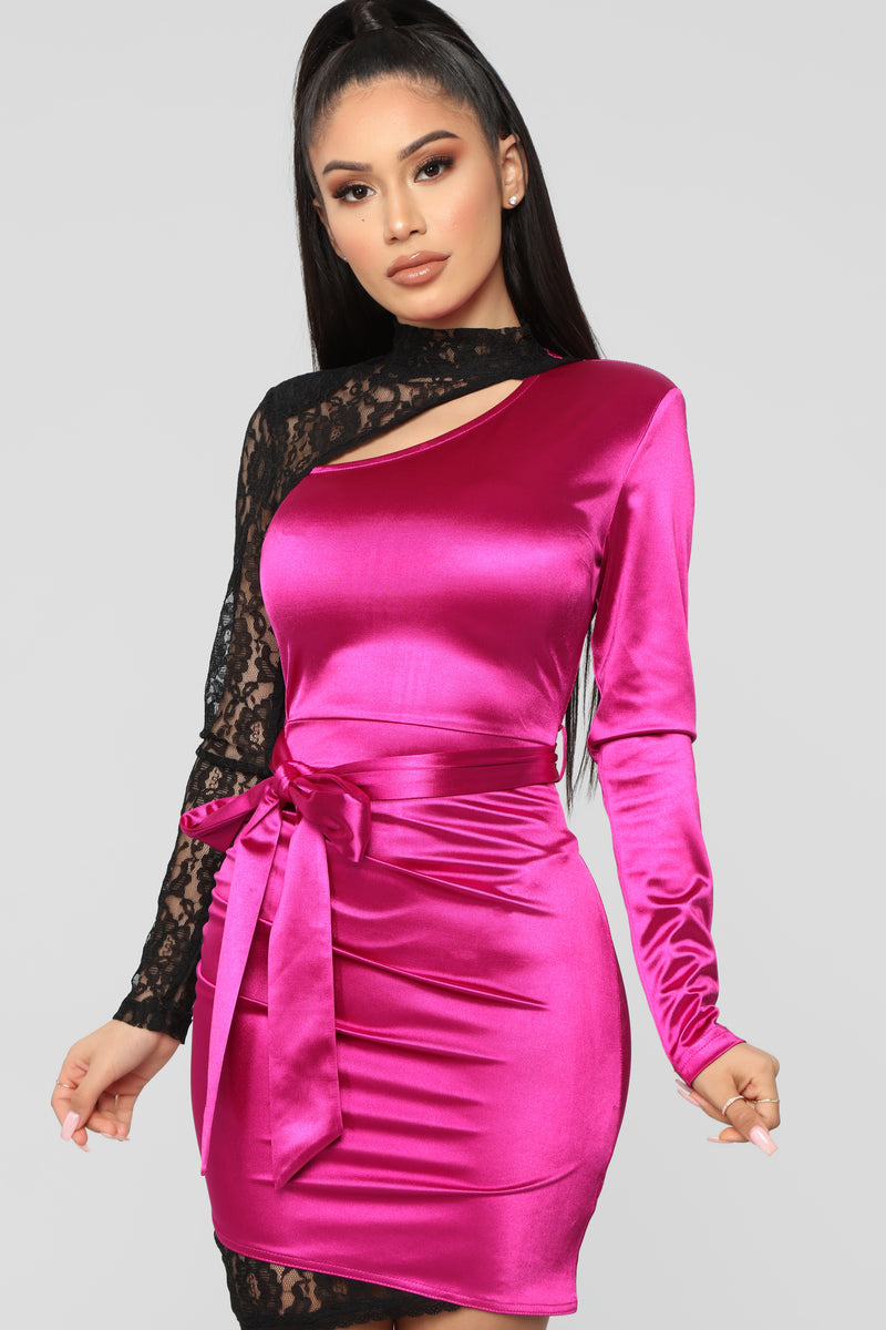 Want To Be Famous Mini Dress Magenta Fashion Nova Dresses