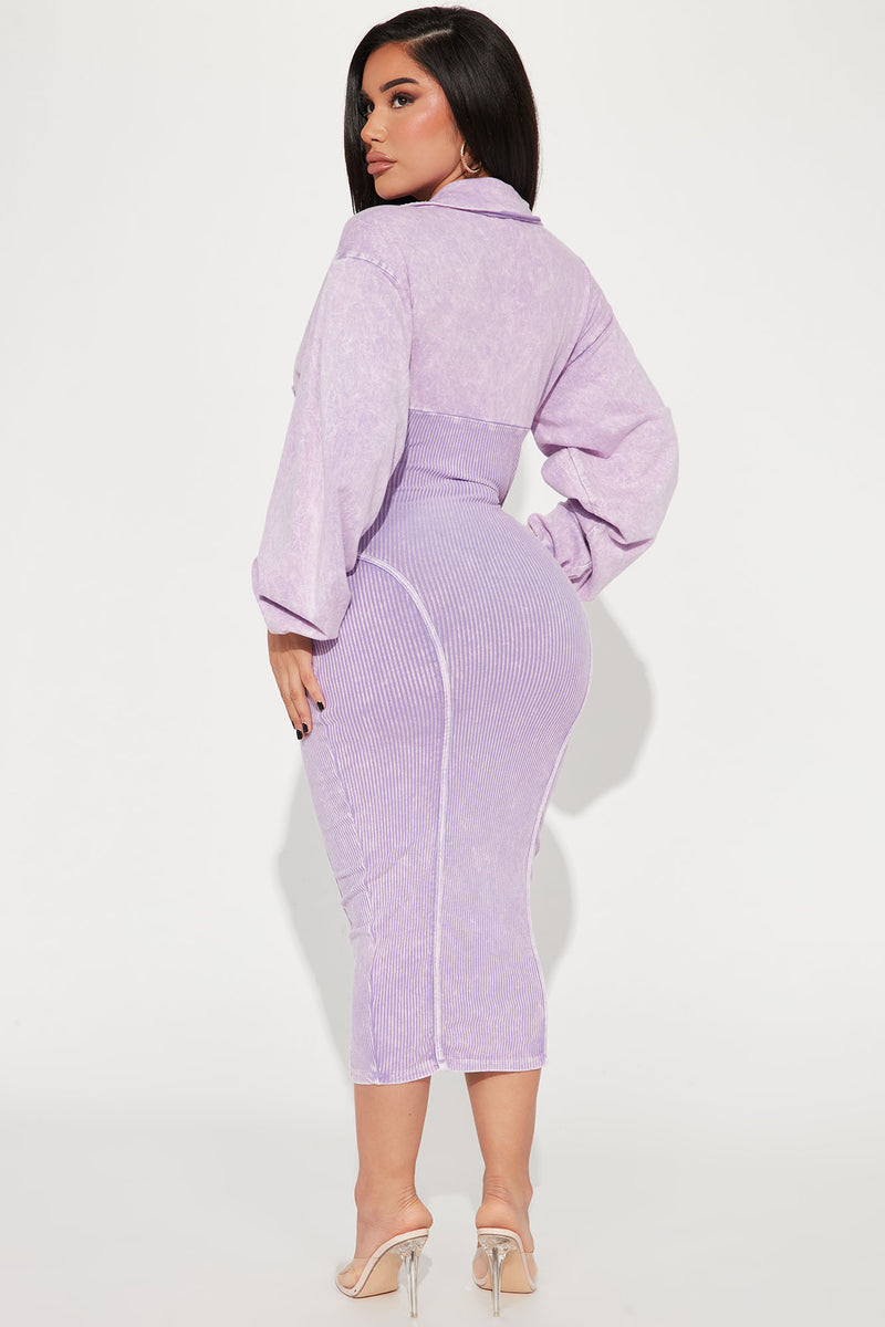 Kick Back Midi Dress - Lilac | Fashion Nova, Dresses | Fashion Nova