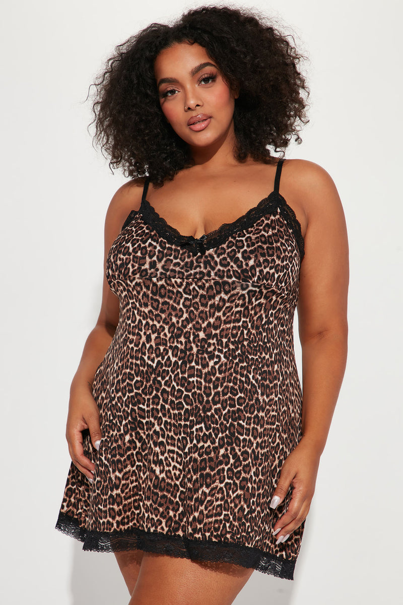 Moments With You Sleep Gown - Brown/combo | Fashion Nova, Lingerie & Sleepwear | Fashion Nova