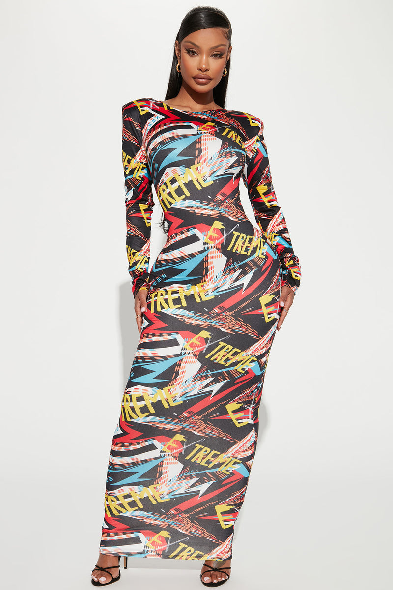 Extremely Extra Maxi Dress - Multi Color | Fashion Nova, Dresses | Fashion Nova