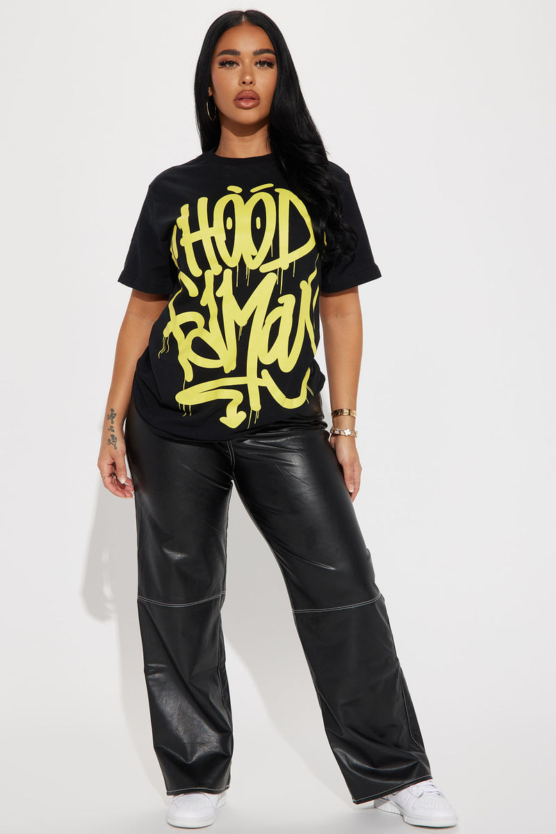 Hood Famous Graffiti Graphic Tee - Black | Fashion Nova, Screens Tops and Bottoms | Fashion Nova