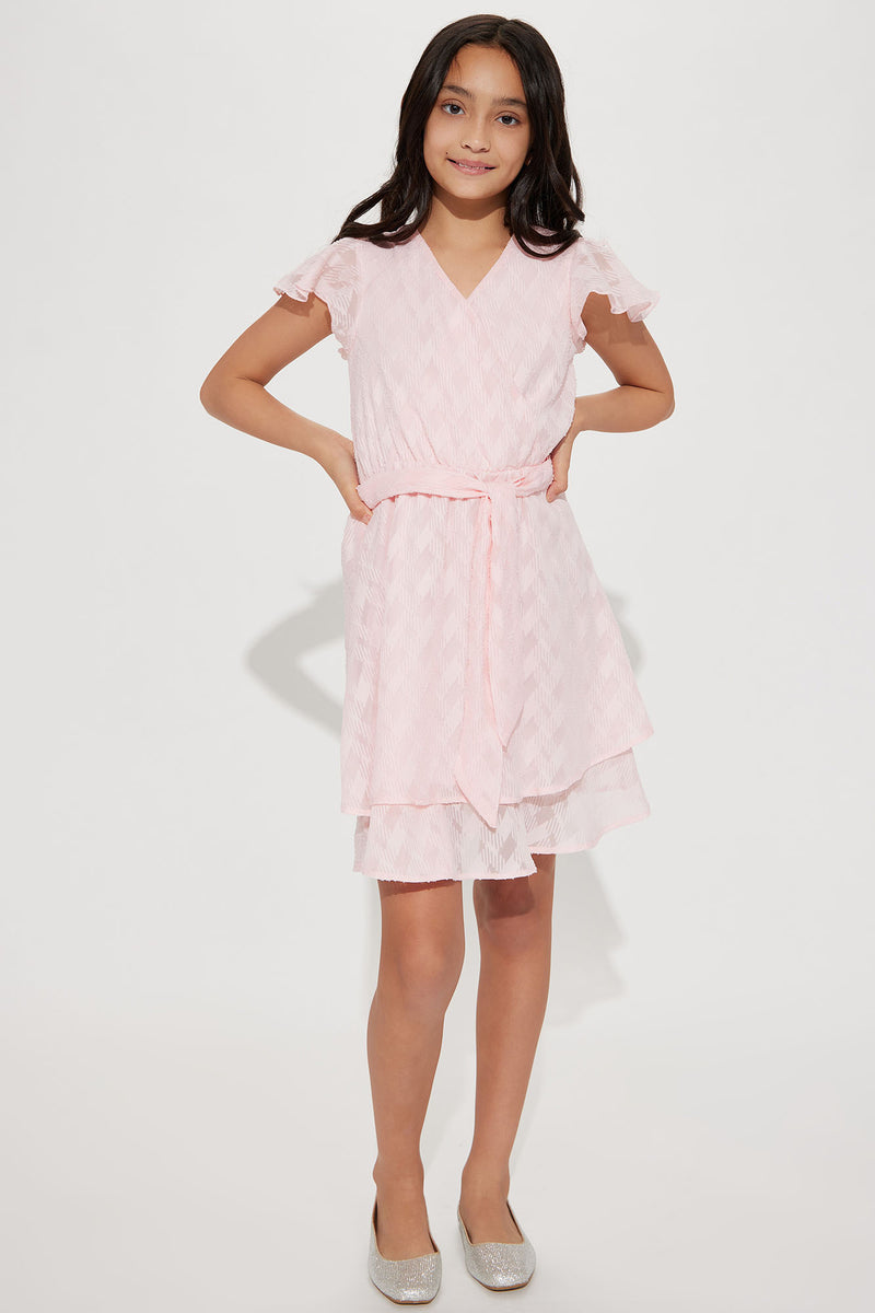 Mini Flutter Sleeve Dress - Blush | Fashion Nova, Kids Dresses | Fashion Nova