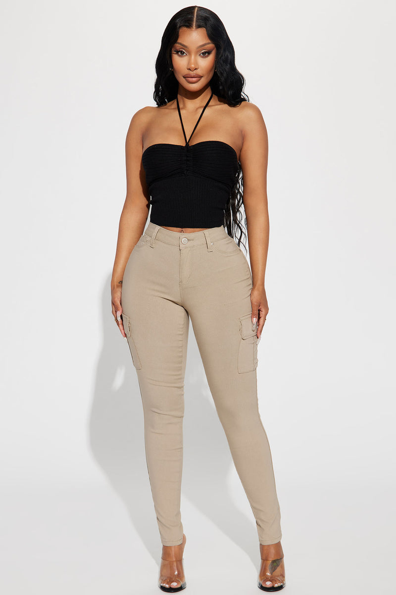 Hyperstretch Cargo Skinny Pant - Taupe | Fashion Nova, Pants | Fashion Nova