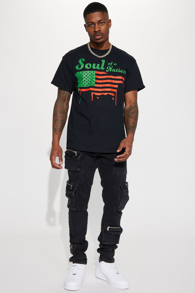 Soul Of A Nation Short Sleeve Tee - Black | Fashion Nova, Mens Graphic Tees | Fashion Nova
