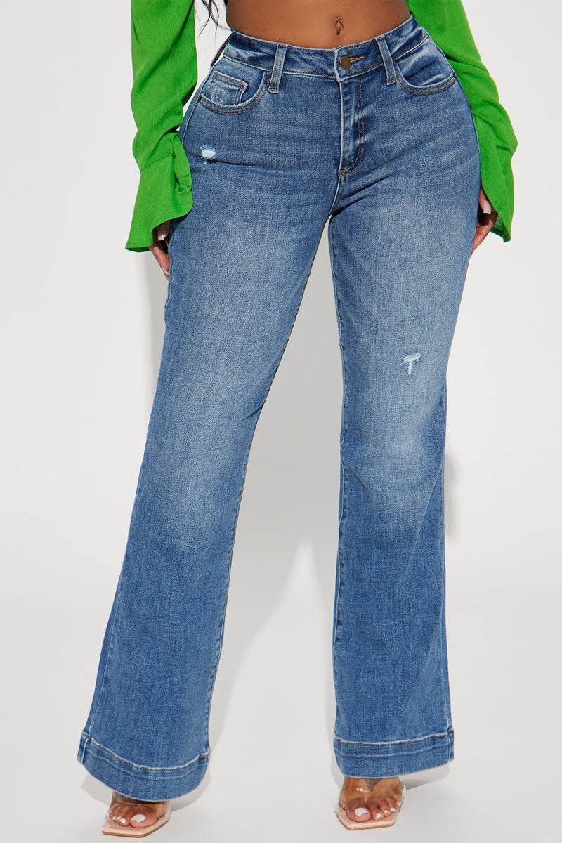 Into You Stretch Bootcut Jean Medium Wash Fashion Nova Jeans