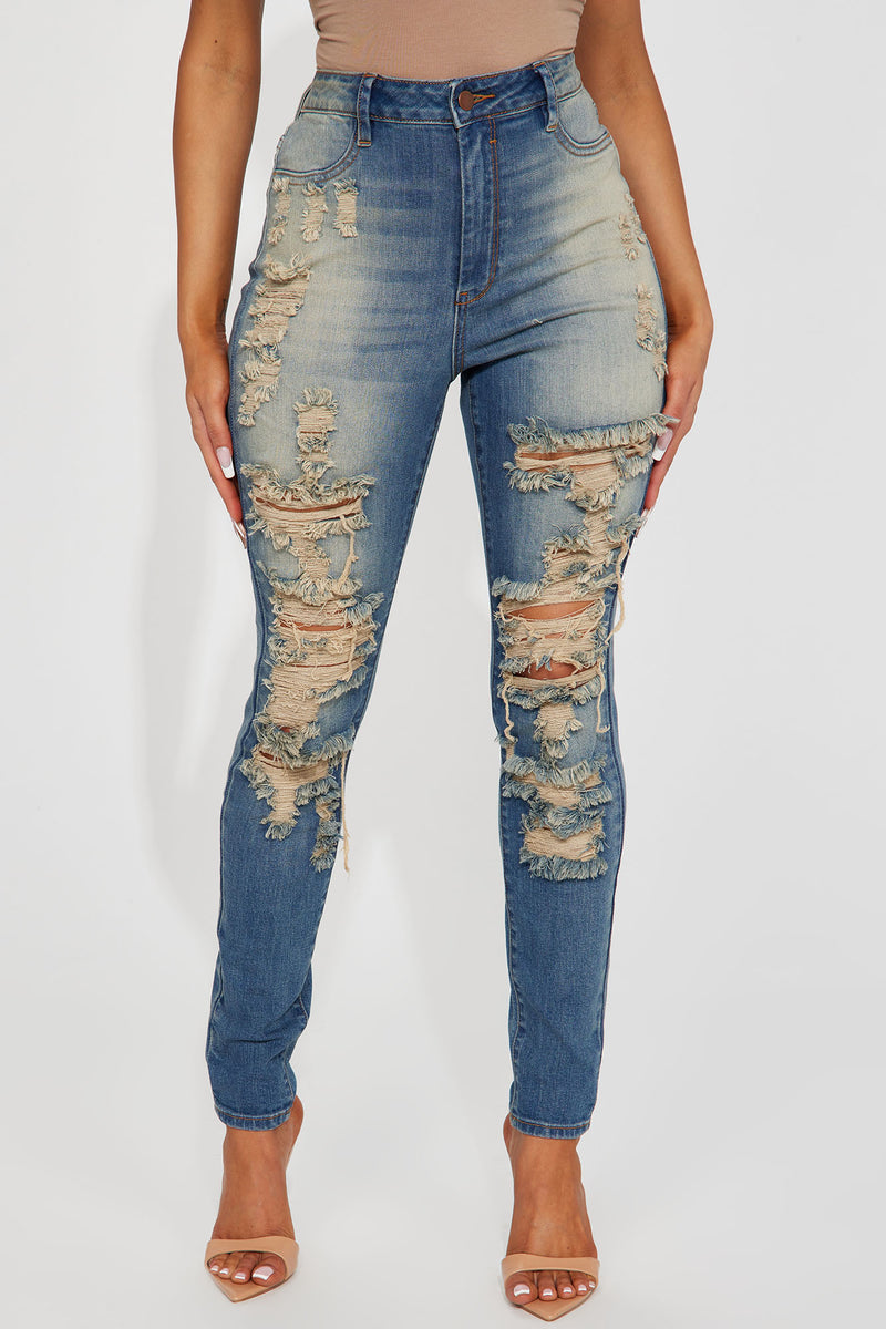 Wanna Know Tinted Stretch Skinny Jean - Medium Wash | Fashion Nova, Jeans | Fashion Nova