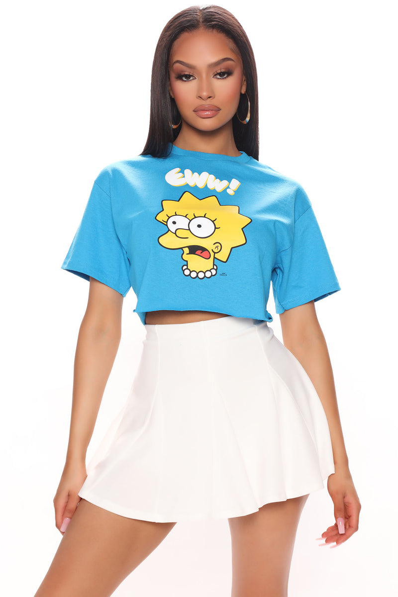 Eww Lisa Simpson Tee - Blue | Fashion Nova, Screens Tops and Bottoms | Fashion Nova
