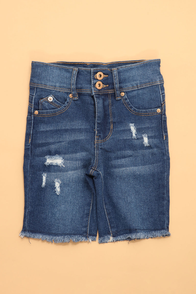 Mini Camryn Denim Bermuda Shorts - Medium Blue Wash | Fashion Nova, Kids Shorts & Skirts ...