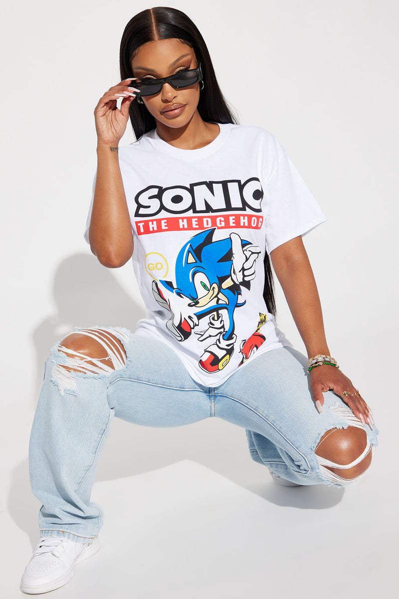 Sonic The Hedgehog Graphic Tee - White | Fashion Nova, Screens Tops and Bottoms | Fashion Nova