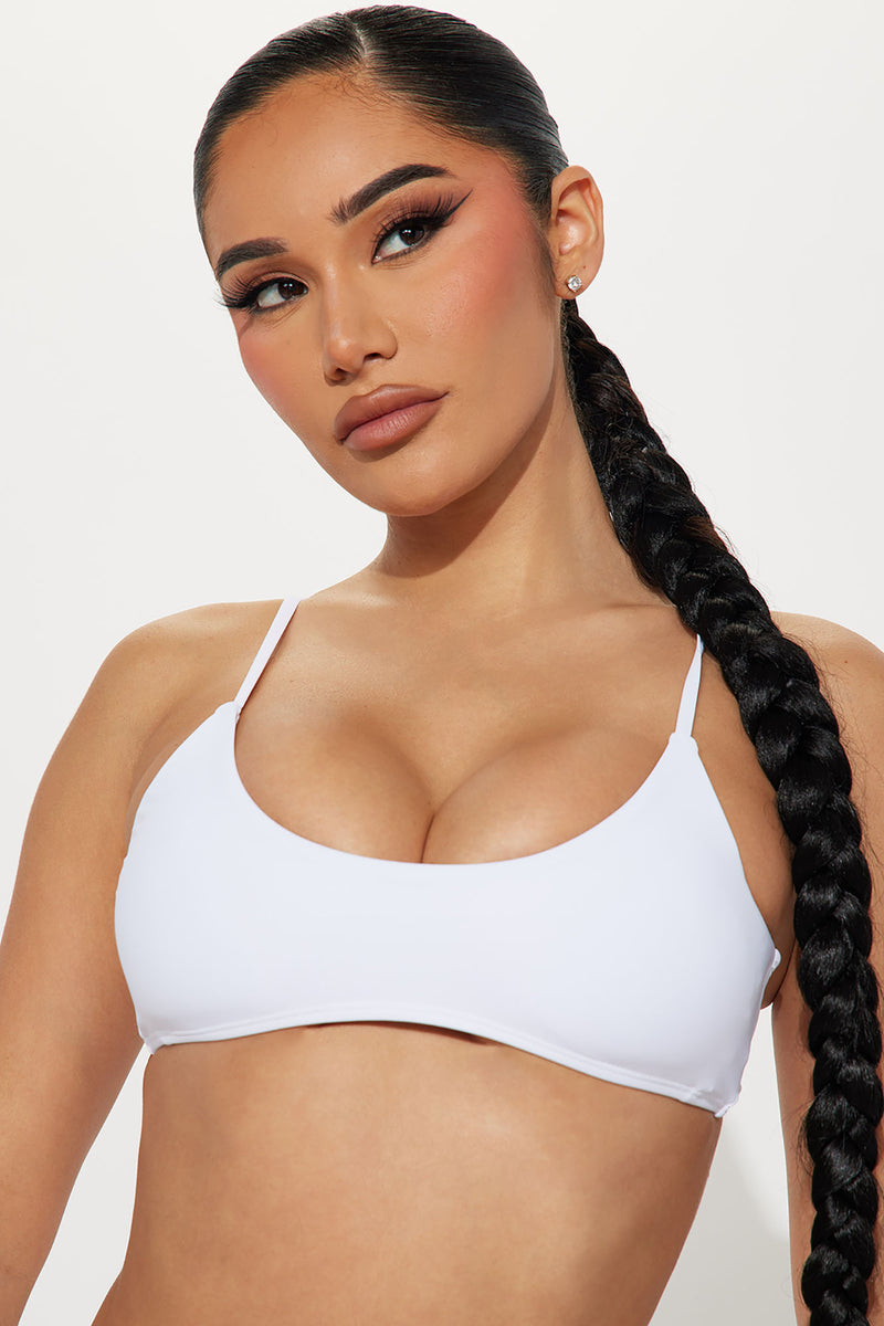 Aruba Mix And Match Scoopneck Bikini Top White Fashion Nova