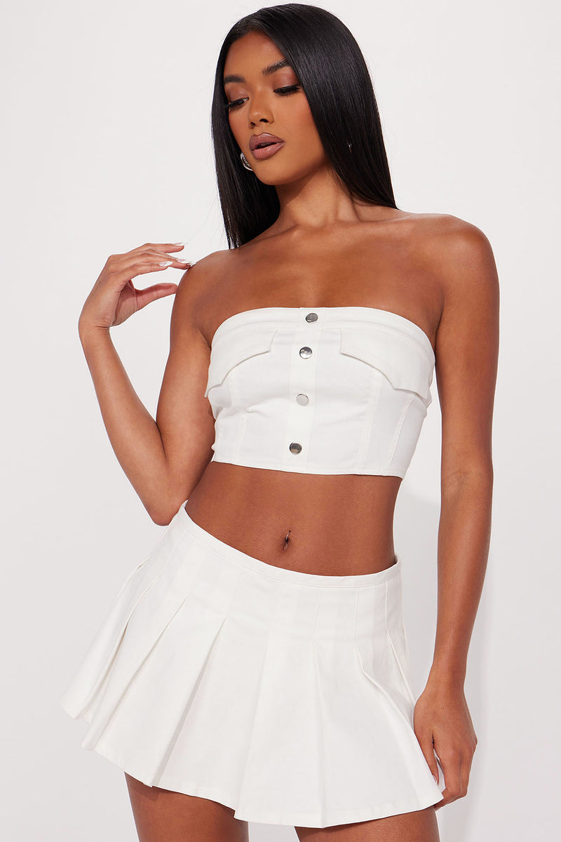No Barriers Micro Mini Skirt Set - Ivory | Fashion Nova, Matching Sets | Fashion Nova