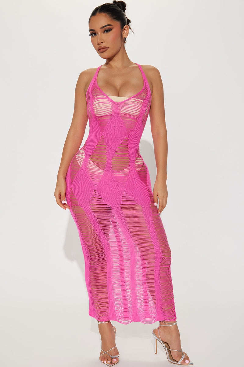 Igneous Affair Crochet Maxi Dress - Hot Pink | Fashion Nova, Dresses | Fashion Nova