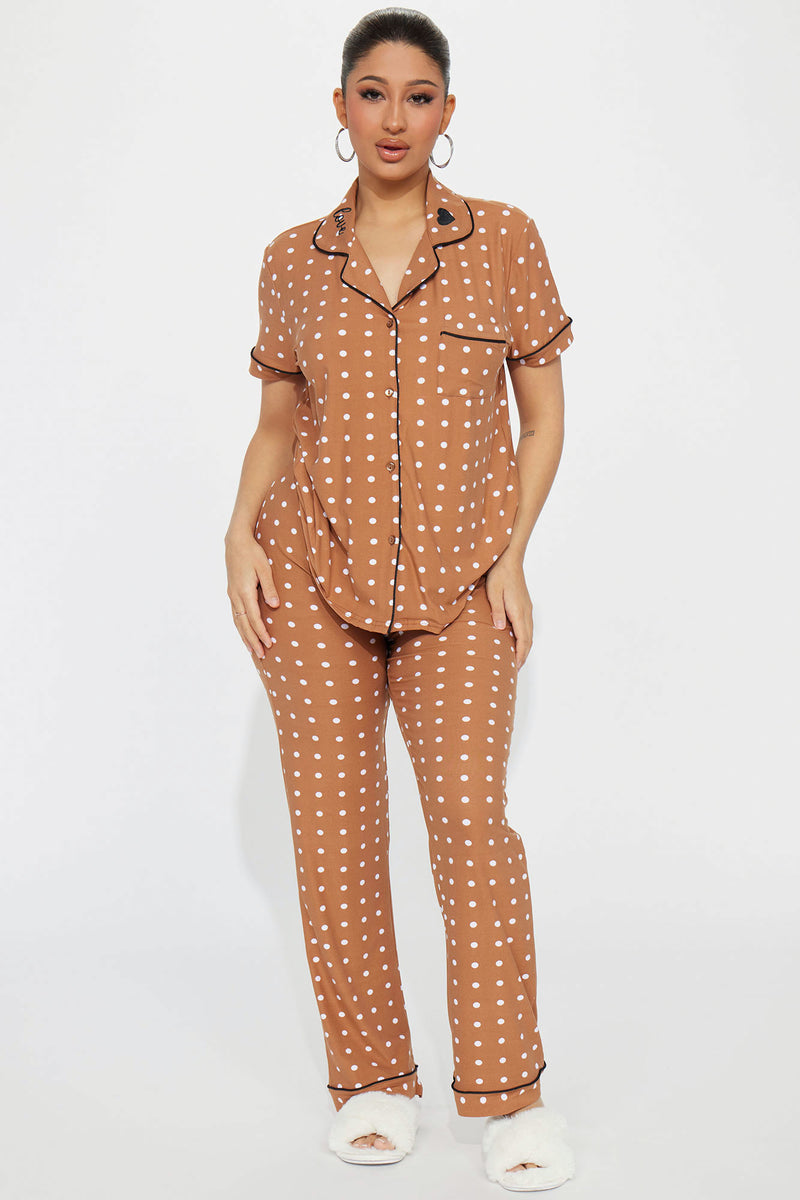 Dreaming Of You PJ Pant Set - Brown | Fashion Nova, Lingerie & Sleepwear | Fashion Nova