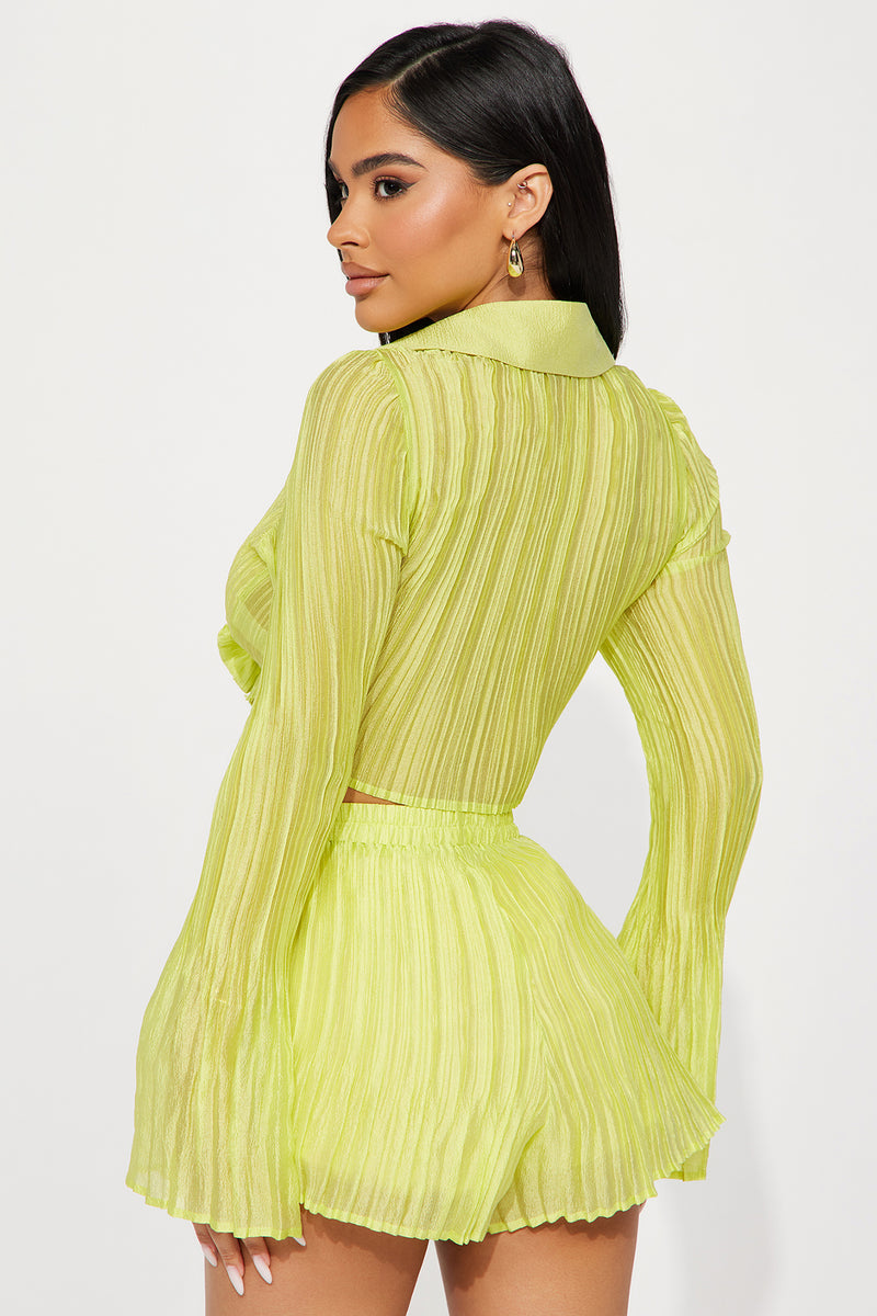 Kienna Plisse Short Set - Yellow | Fashion Nova, Matching Sets | Fashion Nova