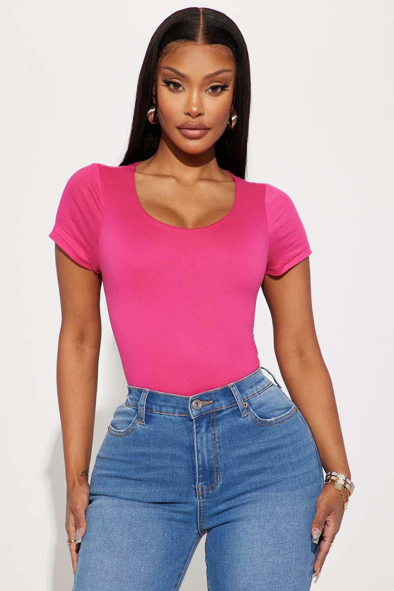Kayla Double Lined Top Magenta Fashion Nova Basic Tops And Bodysuits
