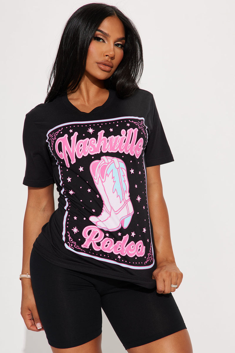 Nashville Rodeo Biker Short Set - Black | Fashion Nova, Matching Sets | Fashion Nova