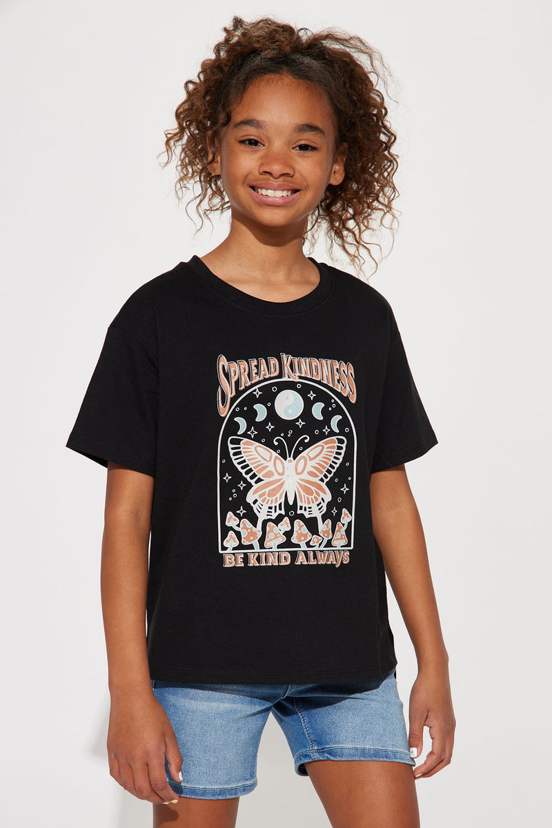 Mini Be Kind Always Short Sleeve Tee - Black | Fashion Nova, Kids Tops ...