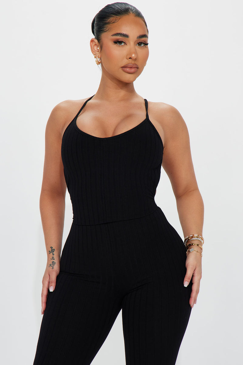 Sweet Ribbed Jumpsuit - Black | Fashion Nova, Jumpsuits | Fashion Nova