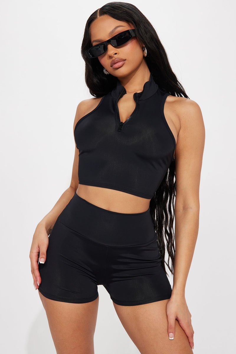 Hiking Date Lounge Short Set - Black | Fashion Nova, Lounge Sets | Fashion Nova