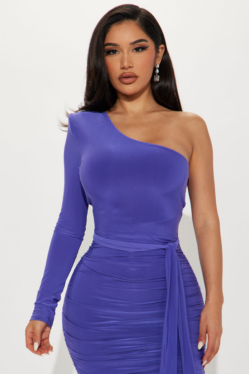 Of High Importance Ruched Midi Dress - Indigo | Fashion Nova, Dresses | Fashion Nova
