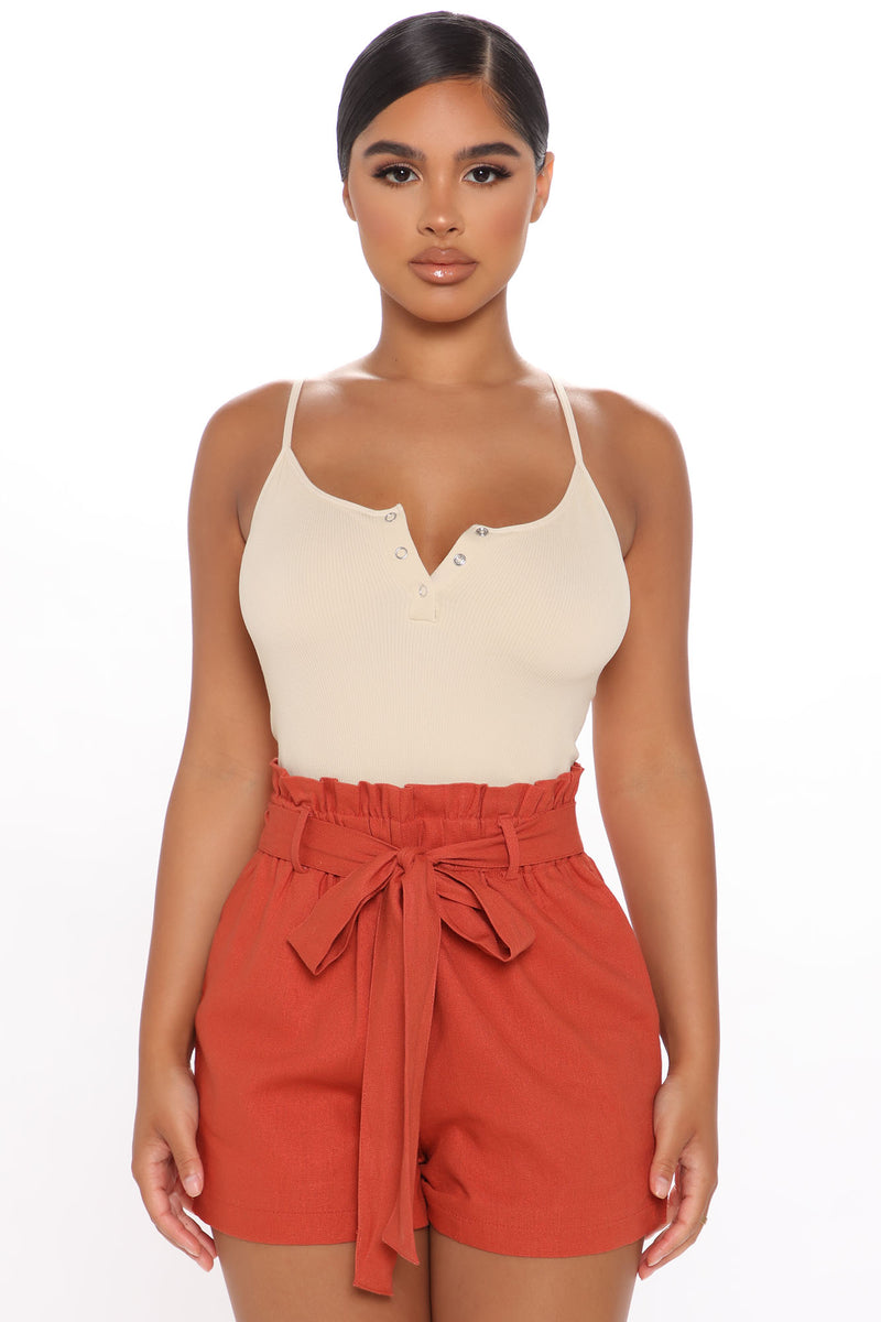 She's A Keeper Short - Rust | Fashion Nova, Shorts | Fashion Nova