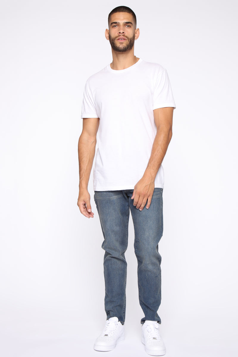 Crosby Slim Tapered Jeans Medium Wash Fashion Nova Mens Jeans Fashion Nova