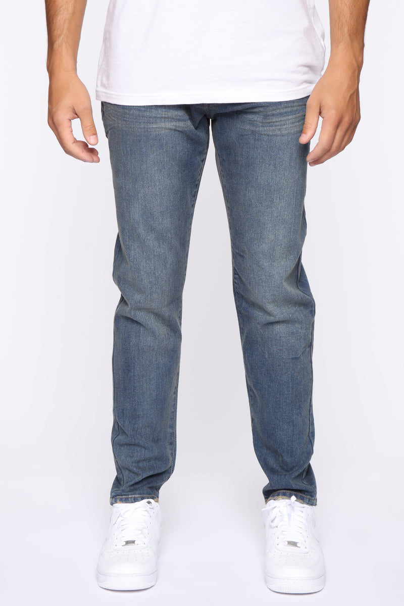 Crosby Slim Tapered Jeans Medium Wash Fashion Nova Mens Jeans Fashion Nova