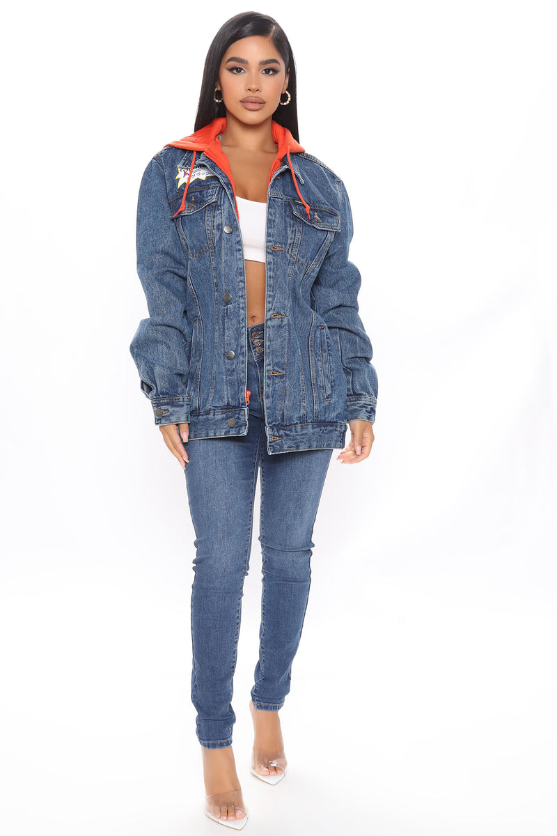 Chuckie Finster Hooded Denim Jacket - Medium Wash | Fashion Nova, Jackets & Coats | Fashion Nova