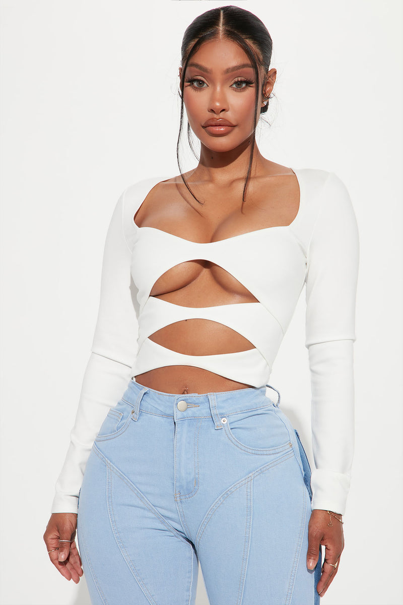 Maryann Cut Out Bodysuit - White | Fashion Nova, Bodysuits | Fashion Nova
