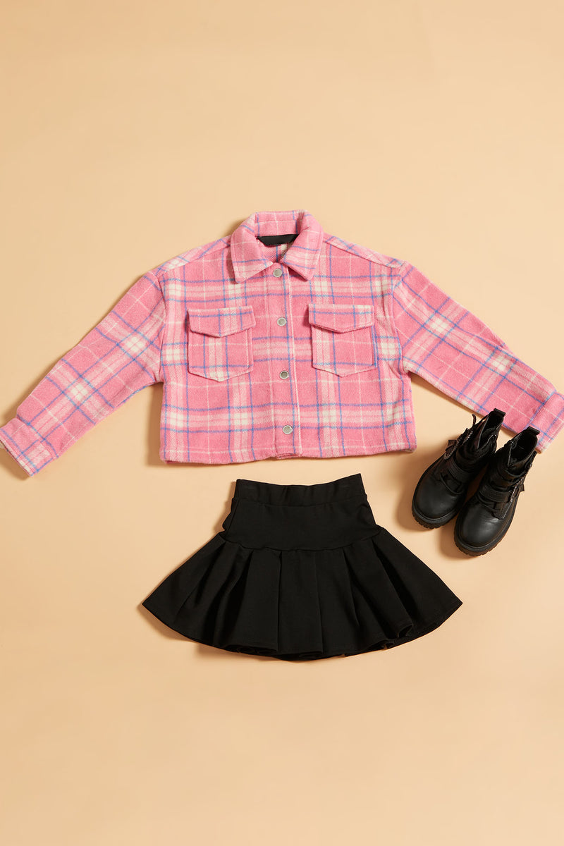Mini Keep Shine Bright Plaid Jacket - Pink | Fashion Nova, Kids Jackets & Coats | Fashion Nova