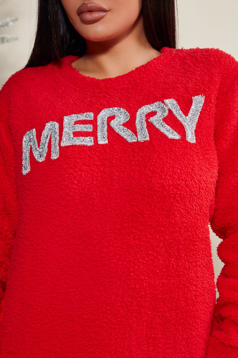 Merry Merry Christmas PJ Plush Pant Set - Red/combo | Fashion Nova, Lingerie & Sleepwear ...