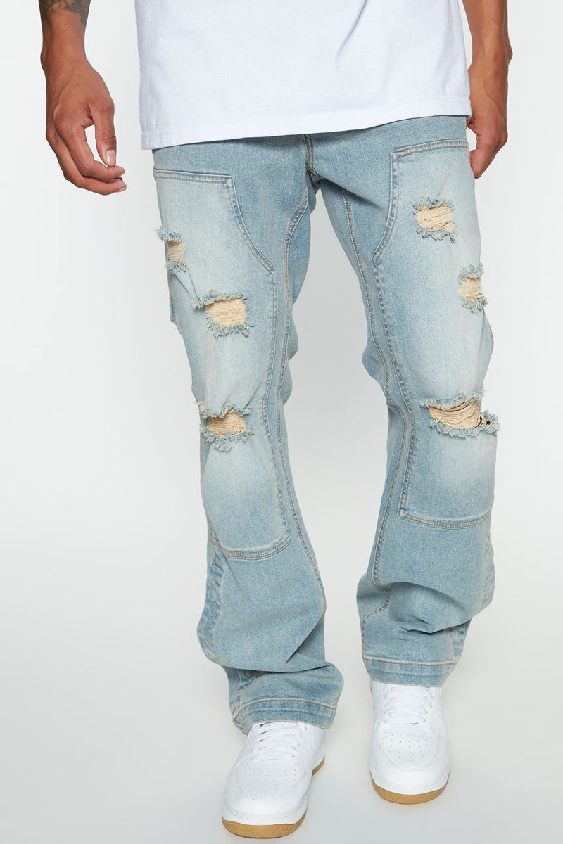 Carpenter Slim Flared Jeans Medium Wash Fashion Nova Mens Jeans Fashion Nova