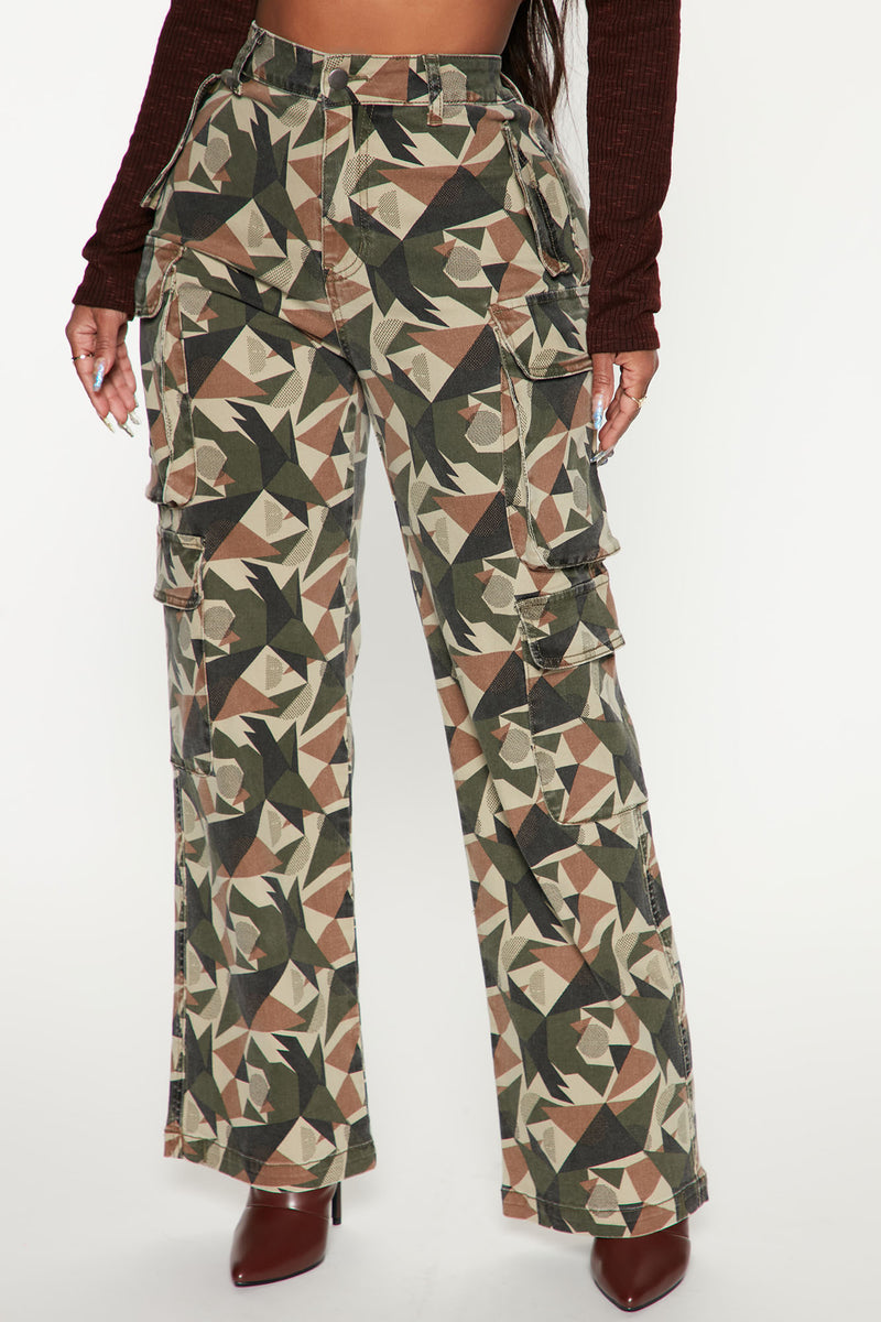 Wide Or Die Baggy Cargo Pant Camouflage Fashion Nova Pants