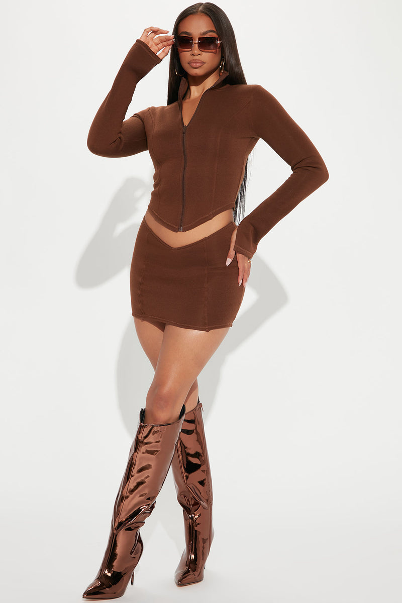 Get Low Skirt Set - Brown | Fashion Nova, Matching Sets | Fashion Nova