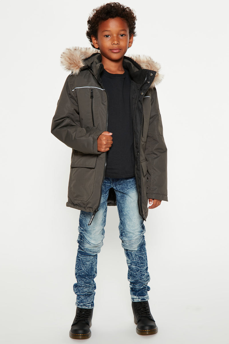 Mini It's Cold Outside Hooded Jacket - Olive | Fashion Nova, Kids Jackets & Coats | Fashion Nova