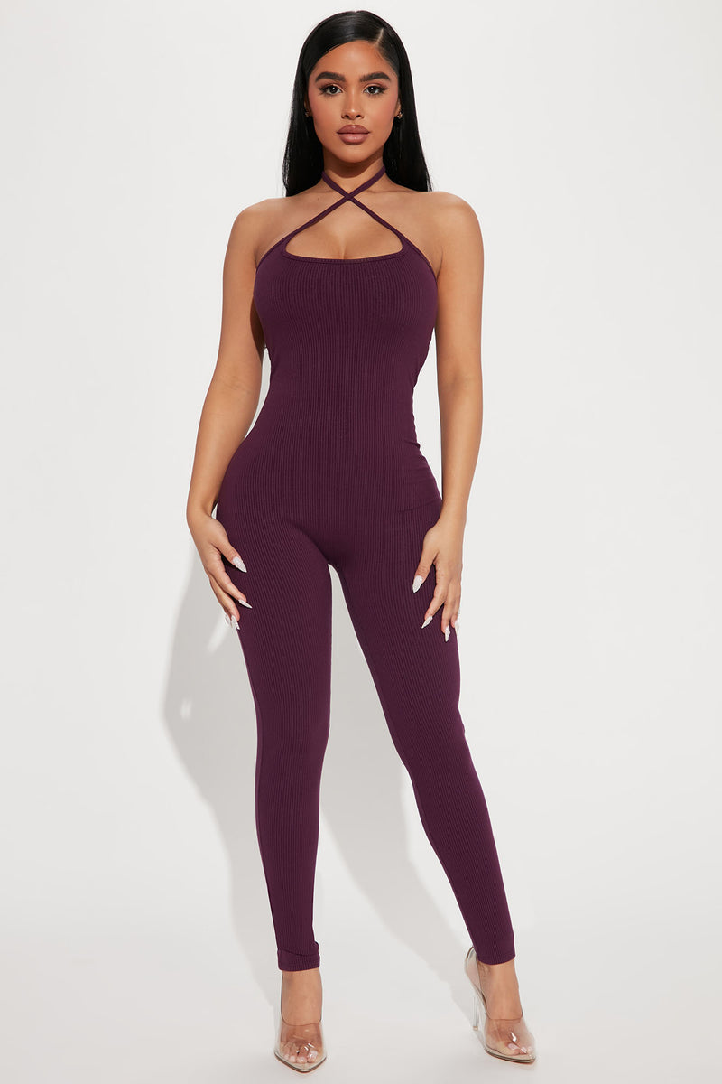 Amari Snatched Jumpsuit Plum Fashion Nova Jumpsuits Fashion Nova