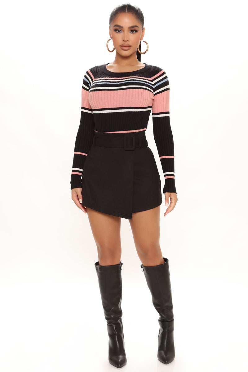 Take Your Time Belted Skort Black Fashion Nova Skirts Fashion Nova