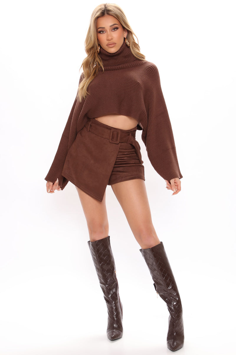Take Your Time Belted Skort Brown Fashion Nova Skirts Fashion Nova