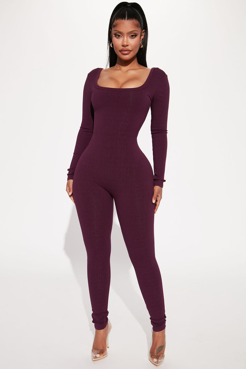 Hailey Snatched Jumpsuit Plum Fashion Nova Jumpsuits Fashion Nova