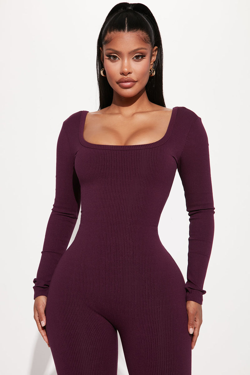 Hailey Snatched Jumpsuit Plum Fashion Nova Jumpsuits Fashion Nova