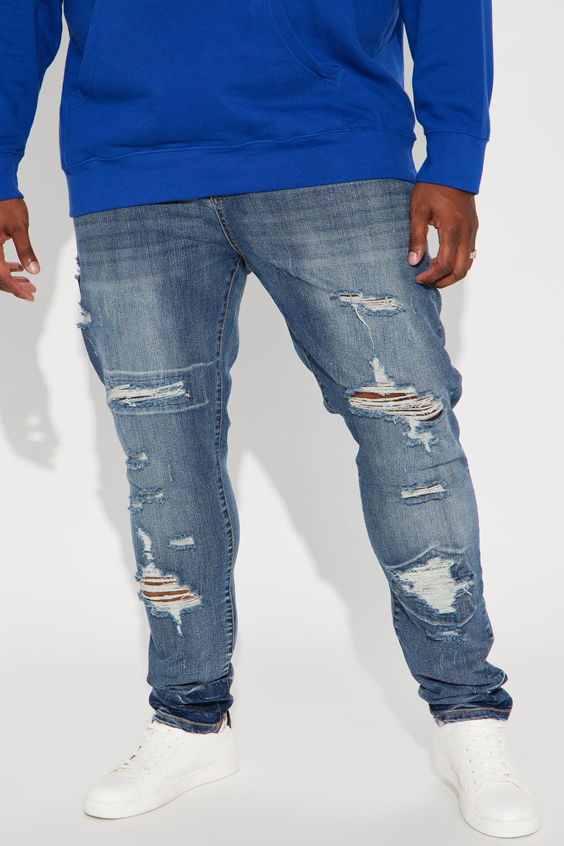 Up For It Stacked Skinny Jeans Medium Wash Fashion Nova Mens Jeans Fashion Nova