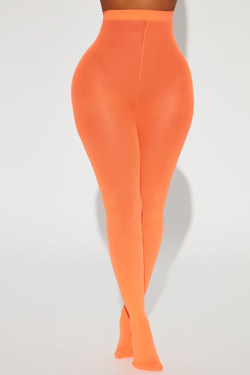 Basic Tights - Neon Orange | Fashion Nova, Lingerie & Sleepwear | Fashion Nova