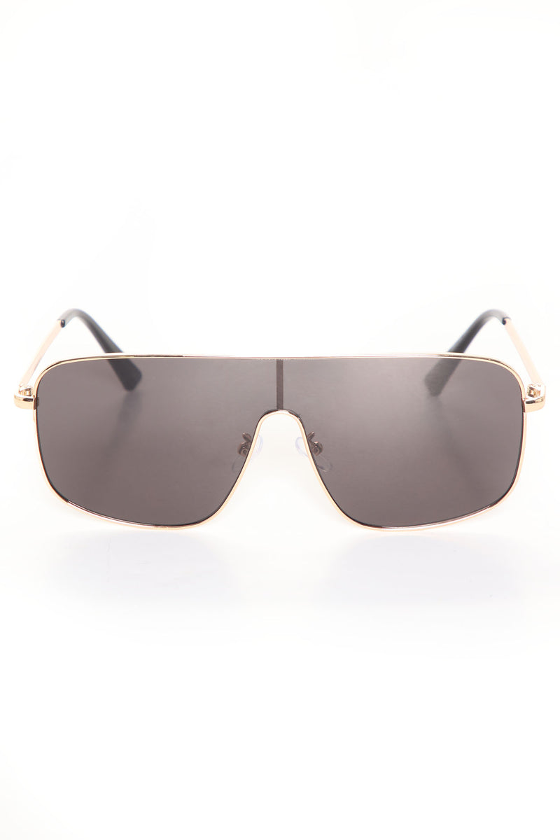 Total Bombshell Shield Sunglasses Black Fashion Nova Sunglasses