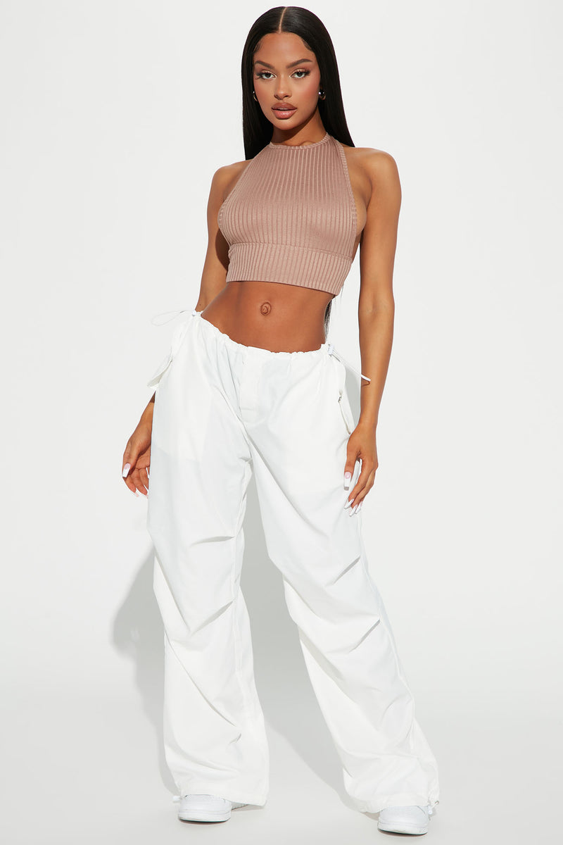 Khloe Racerback Top Nude Fashion Nova Knit Tops Fashion Nova