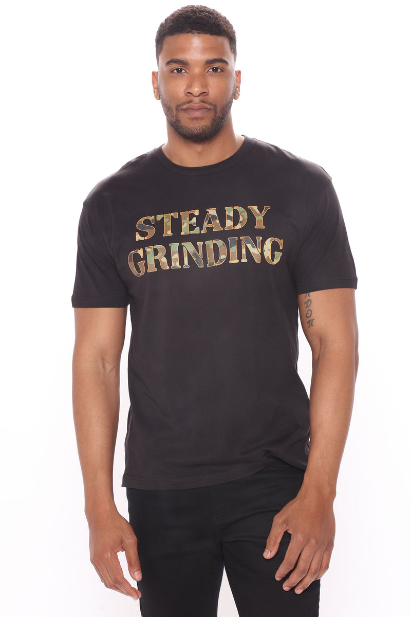 Steady Grinding Short Sleeve Tee - Black | Fashion Nova, Mens Graphic Tees | Fashion Nova