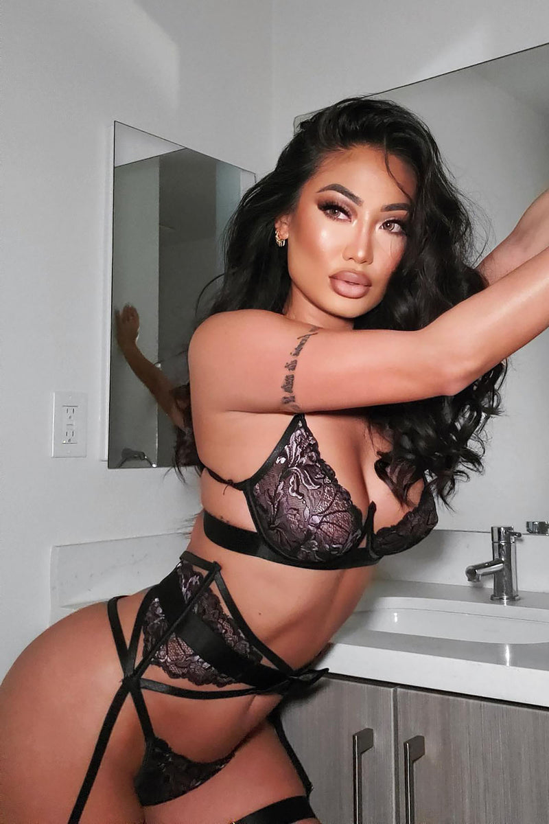 Beg For More 3 Piece Lingerie Set - Black/combo | Fashion Nova ...