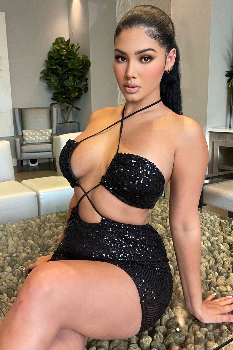 Endless Nights Sequin Mini Dress - Black | Fashion Nova, Dresses | Fashion Nova
